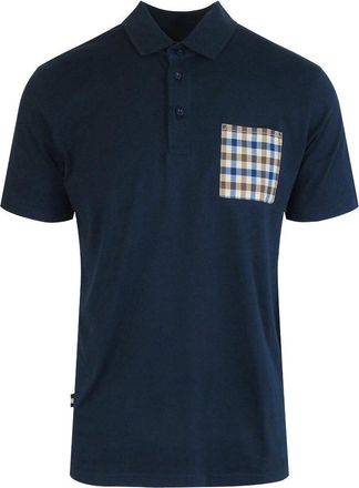 Aquascutum Active Beach Sailor Check Polo Navy