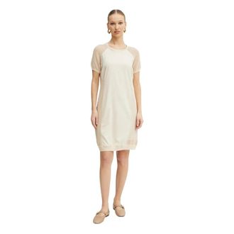 Liu Jo Robe courte en maille et tissu - Femme - Robes - Beige - Taille: 38 FR