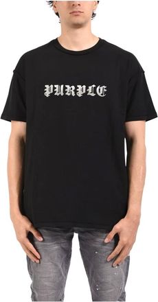 Purple Homme, Tops, Noir, Taille: S Taped Gothic P Tee