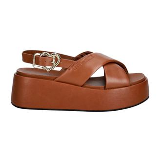 Love Moschino Sandales plates - Femme - Chaussures - Brun - Taille: 41 EU