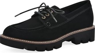 White Mountain White Mountain Mocassins &agrave; lacets Gino pour femme, Daim noir, 39.5 EU Large