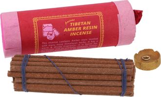 Guru Shop Tibetische Natürliche Räucherstäbchen - Amber Resin, 12x4x4 cm