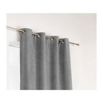 HOME MAISON Homemaison - Rideau gris perle Uni Phonique, Isolant, Thermique et Occultant - 145x260cm - Gris