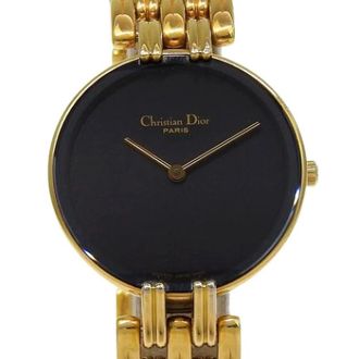Dior Pre-owned Bagheera Gold Plated Quartz - - Pre-owned - Damen - Schwarzk - ONE SIZE