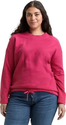 Tom Tailor Damen 1050741 Plus Size-Loose Fit Sweatshirt, 15234-Cherry Granita, 52
