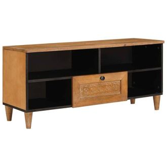 vidaXL Meuble TV Marron clair 105 x 33 x 46 cm bois de manguier massif vidaXL