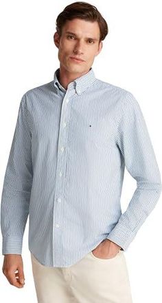 Tommy Hilfiger Chemise Homme Flex Poplin Classic Regular Fit, Multicolore (Nouveau Green/Multi), XXL