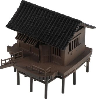 Pretyzoom HAMPPLIES Miniatur Pavillon Statue aus Resin Asiatisches Antikes Pavillonmodell 5,7 X 6 X 6cm Detailreiche Gartendekoration f&uuml;r Aquarium Bonsai und Sc