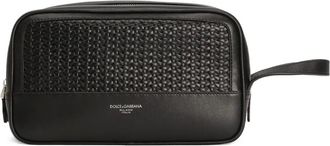 Dolce & Gabbana woven-panelled wash bag - Schwarz