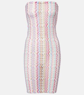 Missoni One-Shoulder-Maxikleid Zig Zag
