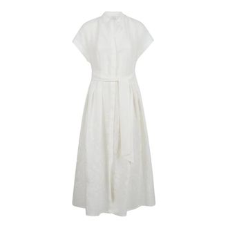 Eleventy Emb.chemisier Kleid - - Dresses - Damen - Wei&szlig; - 2XL