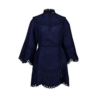 Zimmermann Mahon Denim Mini Kleid - - Dresses - Damen - Blau - XS