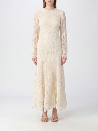 SIMKHAI Lang&auml;rmeliges Midi-Cocktailkleid aus Makramee-Spitze