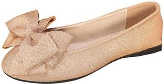 Generic Chaussures plates &eacute;l&eacute;gantes pour femme avec noeud - Couleur unie - Tendance - Respirantes - L&eacute;g&egrave;res et confortables - &Agrave; enfiler - Style d&eacute;contract&eacute; et