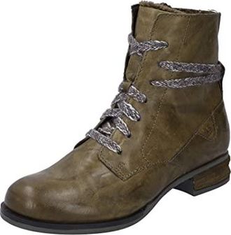 Josef Seibel Femme Bottines &agrave; Lacets Sanja 18, Dame Bottines,Largeur G (Normale),Semelle int&eacute;rieure Amovible,Vert (Oliv),37 EU / 4 UK
