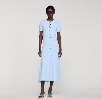 Sandro Langes Strickkleid