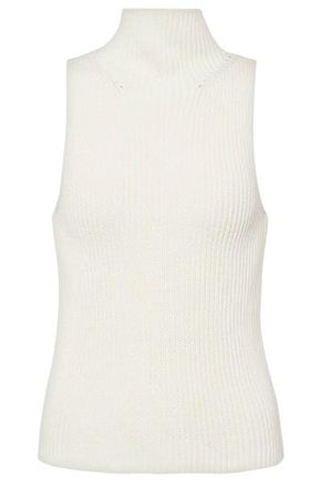 Nili Lotan Cream Sonia Ribbed Turtleneck Top Size XS