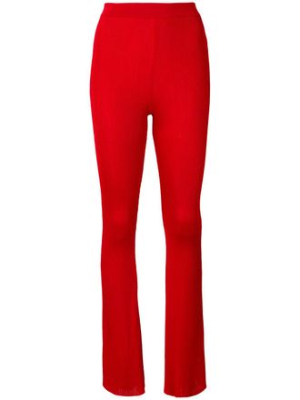 Givenchy pantalon &eacute;vas&eacute; &agrave; design nervur&eacute; - Rouge