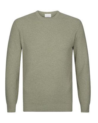 Profuomo Leichter Pullover aus einem Reiskorn-Baumwollstrick in