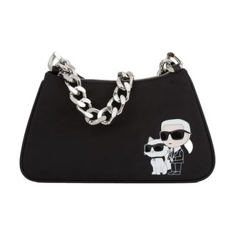 Karl Lagerfeld k/ikonik 2.0 nylon sm chain sb Nero - - Bags - Damen - Schwarzk - ONE SIZE
