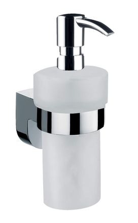 Emco Mundo Seifenspender f&uuml;r Fl&uuml;ssigseifen, Inhalt 245 ml, wei&szlig;/chrom, Fl&uuml;ssigseifenspender - 332100102