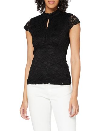 Morgan Womens Tshirt Dentelle DNEMA T-Shirt, Schwarz XS