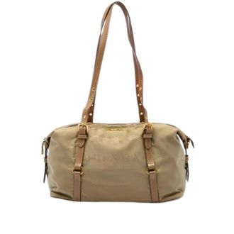 Prada Sac bandouli&egrave;re en toile Pre-owned - Femme - Pre-owned - Beige - Taille: ONE Size