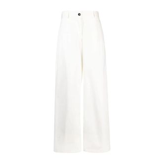Jil Sander Weite Hosen - - Trousers - Damen - Wei&szlig; - M