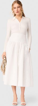 Maje Langer Rock Aus Taft - Wei&szlig; - Maje