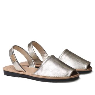 Toni Pons Abarca für Damen aus Leder - Mao - Platin, 40 EU