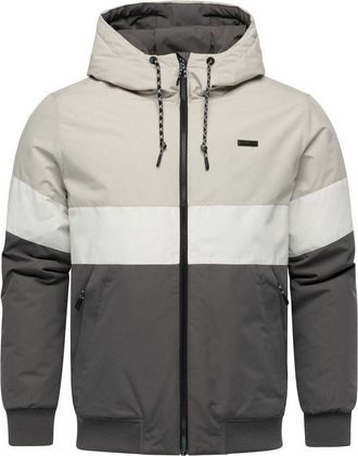 Ragwear Winterjacke Jinig Warm YOUMODO Gefütterte Herren Colourblocking Bomberjacke mit Kapuze