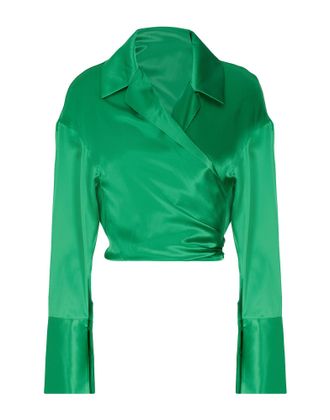 8 by YOOX SILK SATIN FRONT KNOT BLOUSE