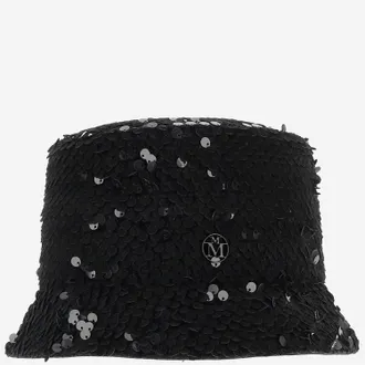 Maison Michel Womens Kendall Cloche Hat Black Rabbit Felt