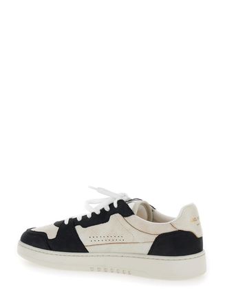 Axel Arigato Mens Sneakers Dice Lo White-Black Leather Trainers White/black