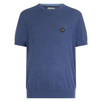 Philipp Plein Herren, Strickwaren, Blau, 2XLGr&ouml;&szlig;e