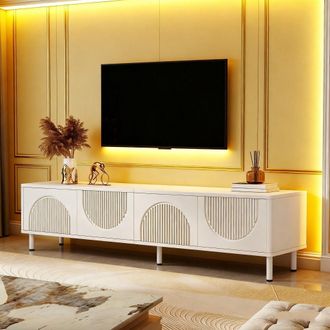 Generic TV-Lowboard 180 cm Breite mit Stauraum - Modernes Medienboard in minimalistischem Design mit Matter Oberfläche & integriertem Kabelmanagement - Für Wo