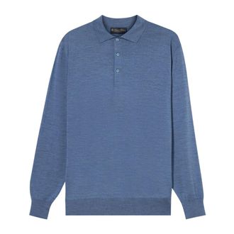 Brooks Brothers Merino-Woll-Strickpoloshirt - - Knitwear - Herren - Blau - L