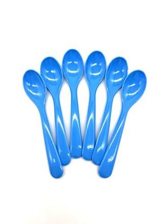 Kimmel Eierl&ouml;ffel Babyl&ouml;ffel Dessertl&ouml;ffel (6 St&uuml;ck) Mehrweg, Kunststoff, Hellblau, 21-000-3308-1