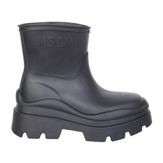 Msgm Msgm, Femme, Chaussures, Noir, Taille: 36 EU Bottes Courtes en Caoutchouc