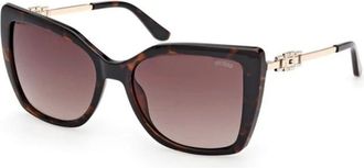 Guess Femme, Accessoires, Brun, Taille: 56 MM Lunettes de soleil oeil-de-chat