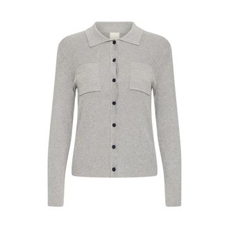 Ichi Cardigan - - Knitwear - Damen - Grau - L