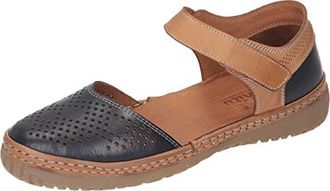 Manitu Sandales pour Femme, Noir, 36 EU