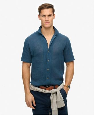 Superdry Chemise &agrave; manches courtes en texture tricot&eacute;e