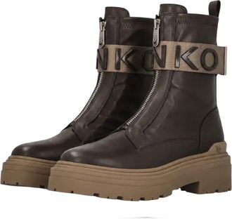 Pinko Platform Lug Sole Ankle Boot - Brown