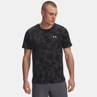 Under Armour Launch mit Druck Kurzarm-Oberteil f&uuml;r Herren Anthracite / Schwarz / Reflektierend XL