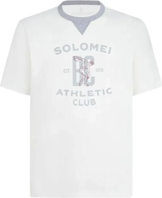 Brunello Cucinelli Homme, Tops, Blanc, Taille: XL T-Chemises