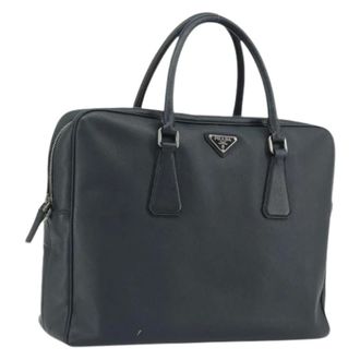 Prada Sac daffaires vintage en cuir Saffiano Pre-owned - Femme - Pre-owned - Noir - Taille: ONE Size