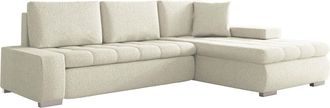 Mirjan24 Ecksofa Orkan Mini Premium, Couch mit Schlaffunktion und Bettfunktion, Eckcouch mit Bettkasten, L-Sofa Farbauswahl (Manza 04)