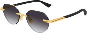 Bottega Veneta Homme, Accessoires, Jaune, Taille: 51 MM Lunettes de soleil Panthos