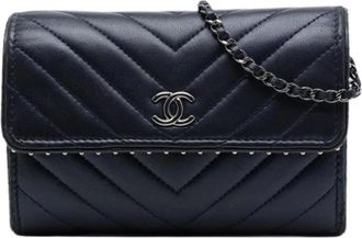 Chanel Pre-owned Wallet on Chain - Femme - Pre-owned - Bleu - Taille: ONE Size